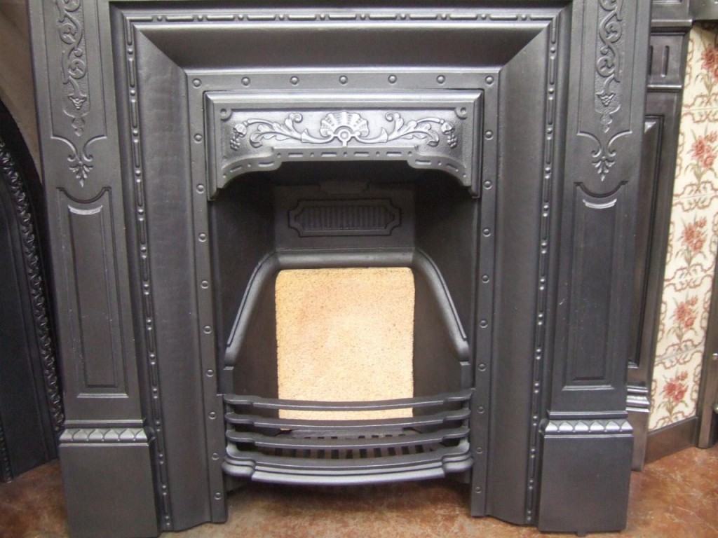 Original Victorian Cast Iron Fireplace - 163LC - Antique Fireplace Co