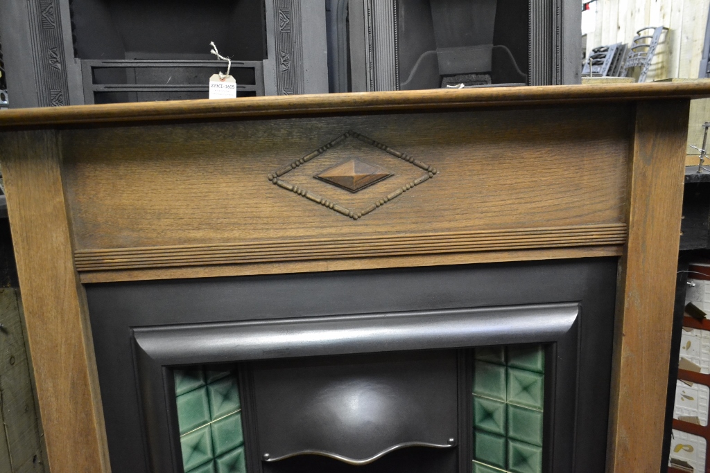 Oak 1920's Fireplace Surround - 1331WS - Old Fireplaces