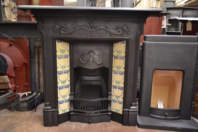 Edwardian Tiled Combination Fireplace - 1369TC - Antique Fireplace Co