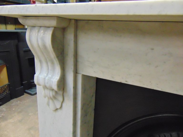 Georgian Carrara Marble Fireplace - 070MS-1776 - Antique Fireplace Co