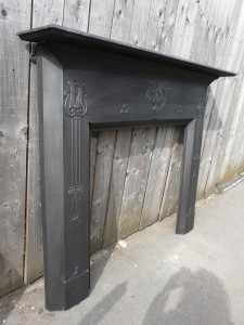 Original Art Nouveau Fire Surround - 177CS-1472 - Antique Fireplace Co