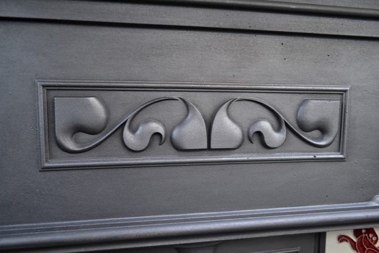 Art Nouveau Tiled Combination Fireplace - 1927TC - Antique Fireplace Co
