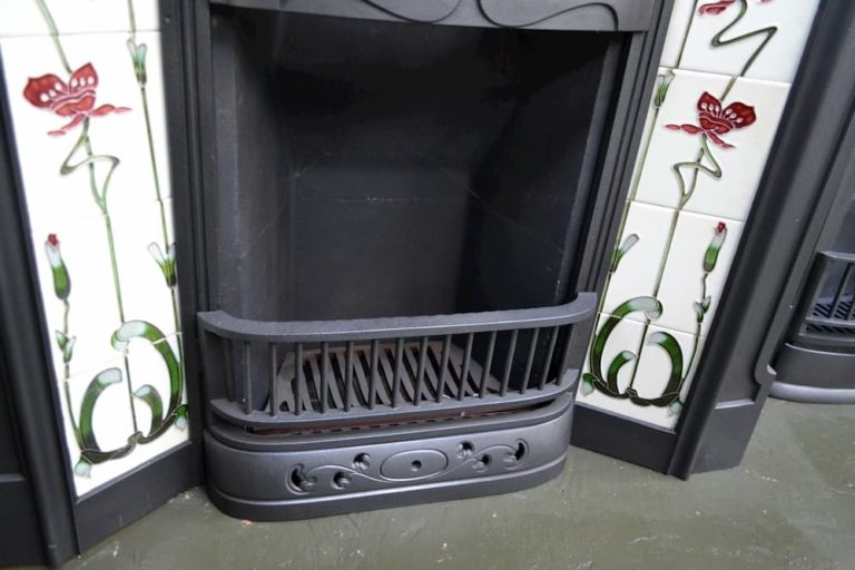 Art Nouveau Tiled Combination Fireplace - 1927TC - Antique Fireplace Co
