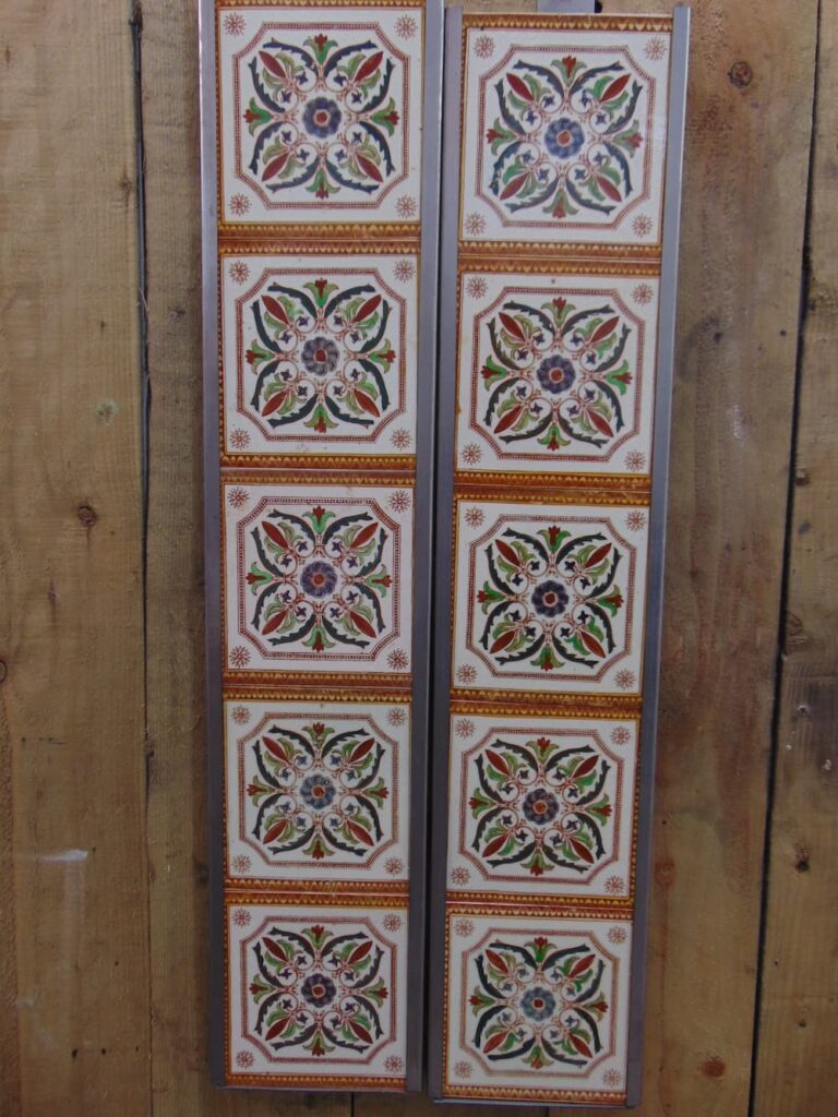Original Victorian Fireplace Tiles - V012 - Antique Fireplace Co